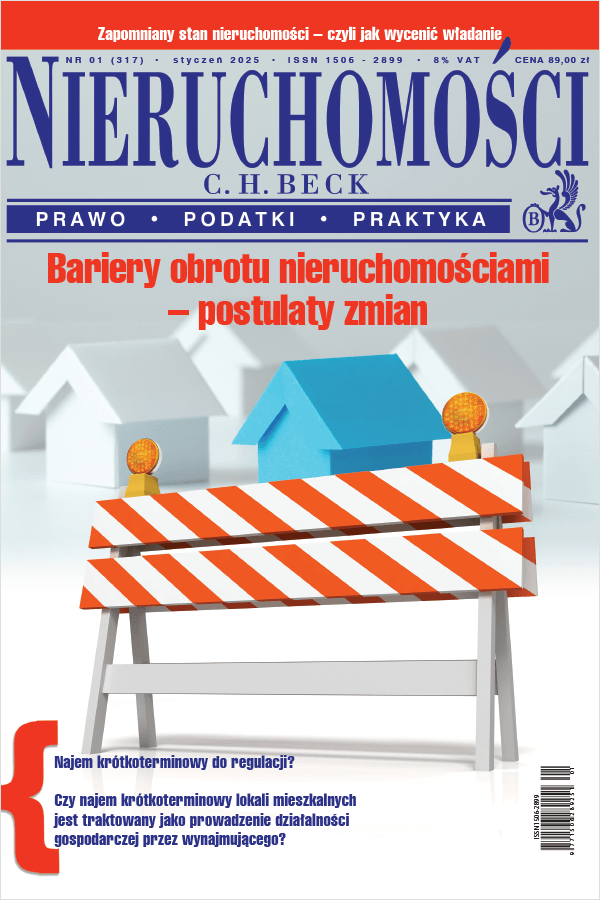 Nieruchomości C.H.Beck Nr 1/2025 - Ksiegarnia.beck.pl